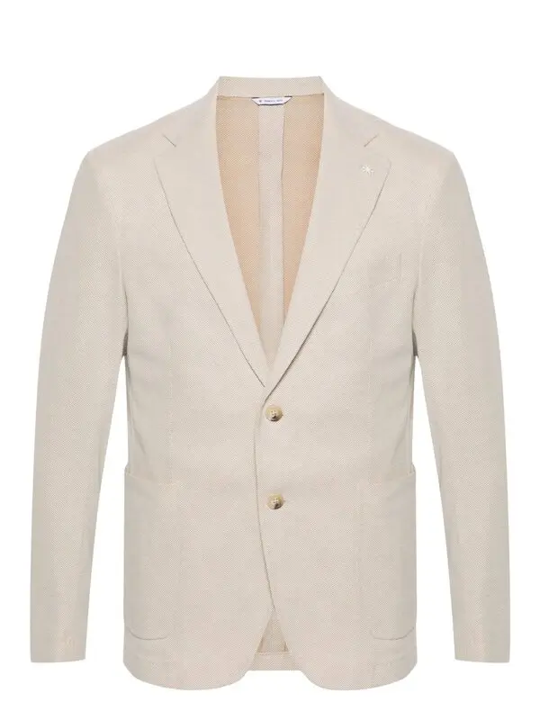 MANUEL RITZ Honeycomb Single-breasted Blazer - Neutrals