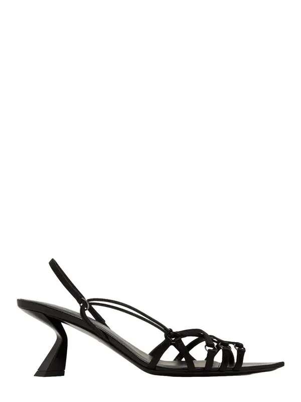 NENSI DOJAKA Slingback Leather Sandals - Black