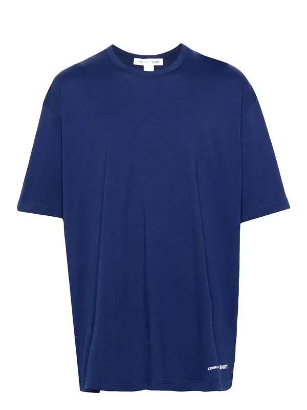 Comme Des Garçons Logo-print Cotton T-shirt - Blue