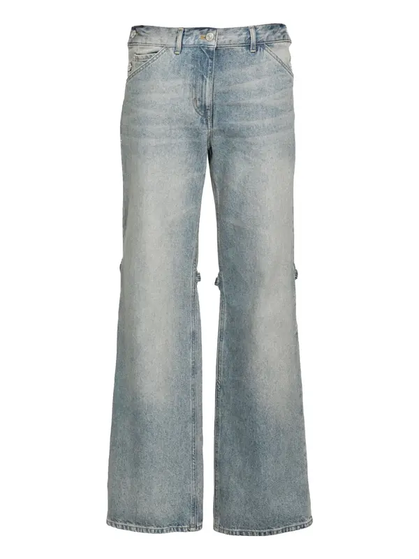 COURREGES High-rise Wide-leg Jeans - Blue