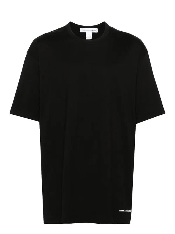 Comme Des Garçons Drop-shoulder Cotton T-shirt - Black