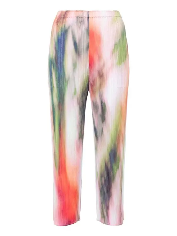 Issey Miyake Turnip Spinach Plissé Trousers - Multicolour