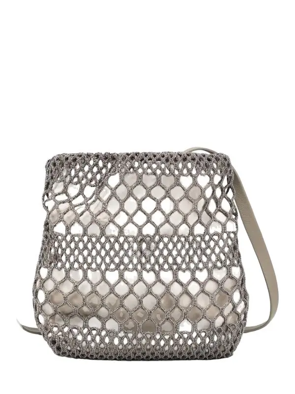 Brunello Cucinelli Woven Bucket Bag - Neutrals