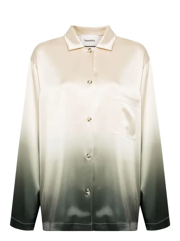 Nanushka Jelmer Ombré-effect Satin Shirt - Multicolour
