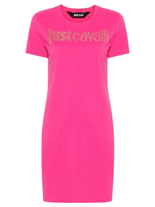 Just Cavalli Logo-embellished Shirt Dress - Pink