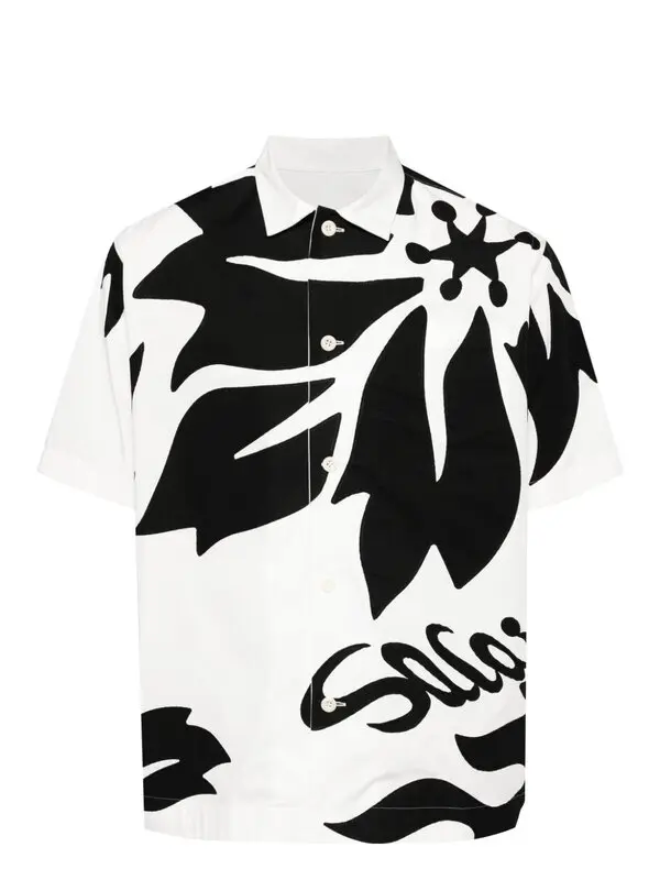 Sacai Floral-print Shirt - White