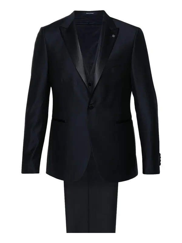 Tagliatore Single-breasted Virgin Wool Suit - Blue
