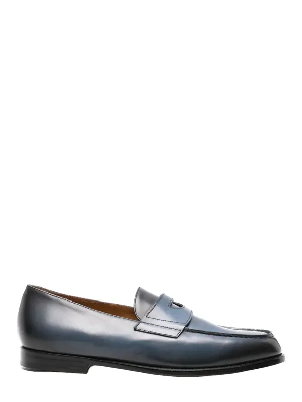 DOUCAL'S Penny-slot Leather Loafers - Blue