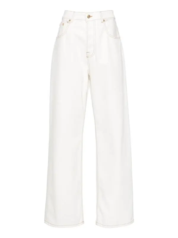 Jacquemus La De Nîmes Organic-cotton Jeans - Neutrals