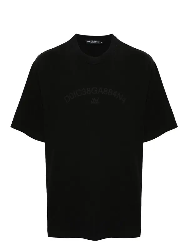 Dolce & Gabbana Logo-print Cotton T-shirt - Black