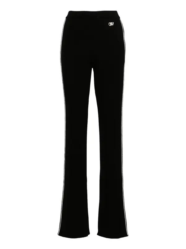 Off-White Side-stripe Flared Trousers - Black