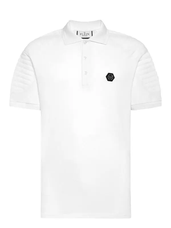 Philipp Plein Logo-appliqué Polo Shirt - White