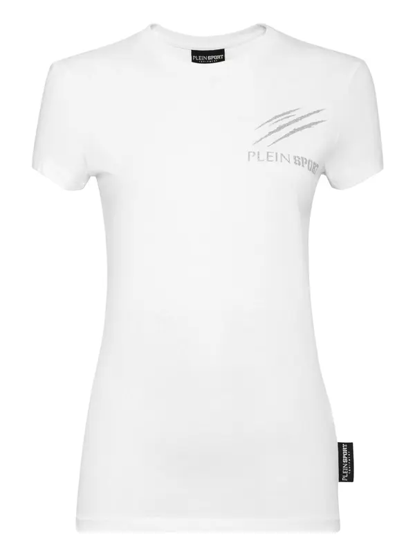 PLEIN SPORT Logo-print Cotton T-shirt - White