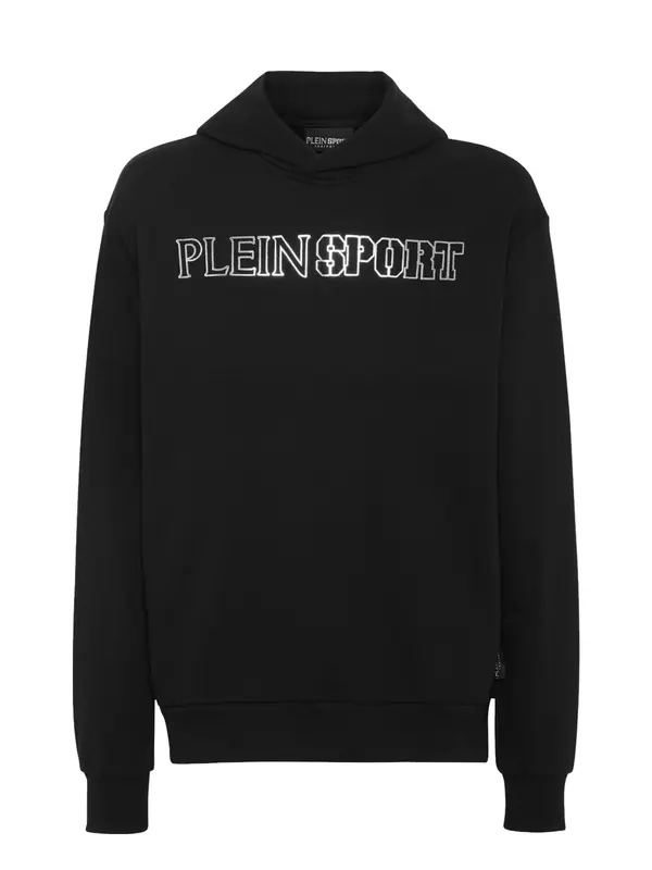 PLEIN SPORT Logo-print Hoodie - Black