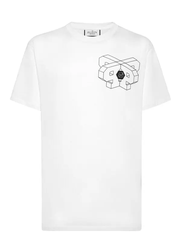 Philipp Plein Wire Frame Cotton T-shirt - White