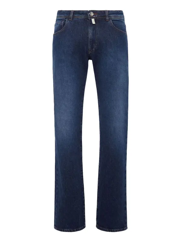 BILLIONAIRE Low-rise Straight-leg Jeans - Blue