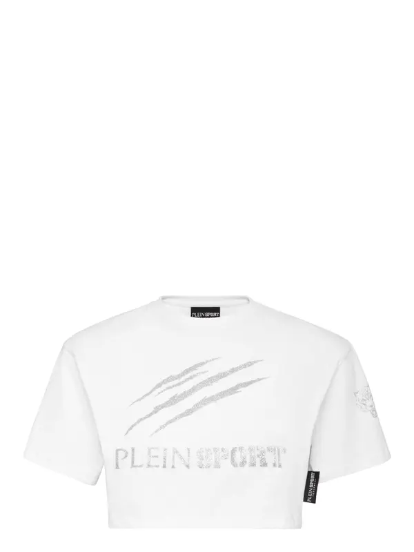 PLEIN SPORT Logo-print Cotton T-shirt - White
