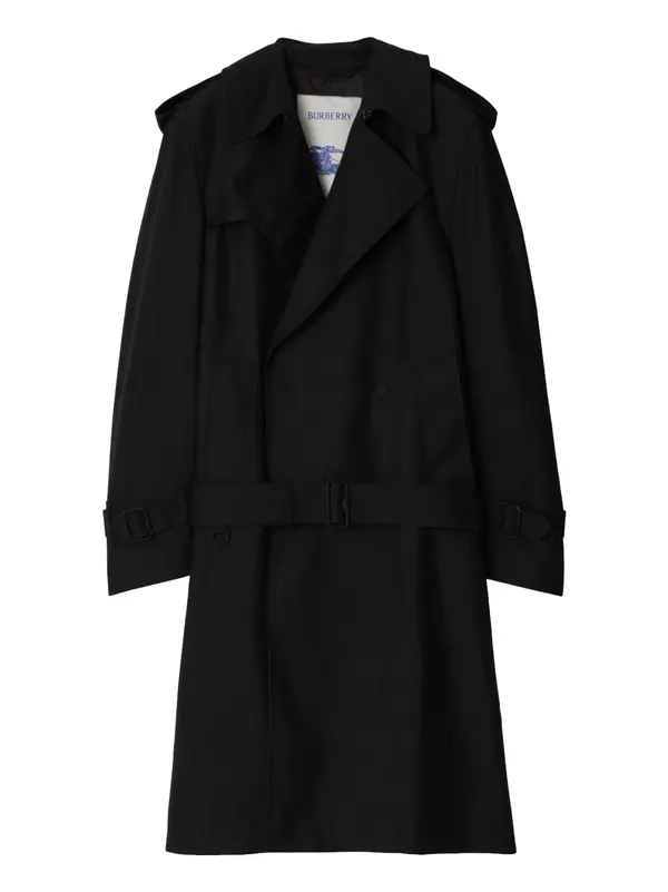 Burberry Double-breasted Belted Trench Coat - Black