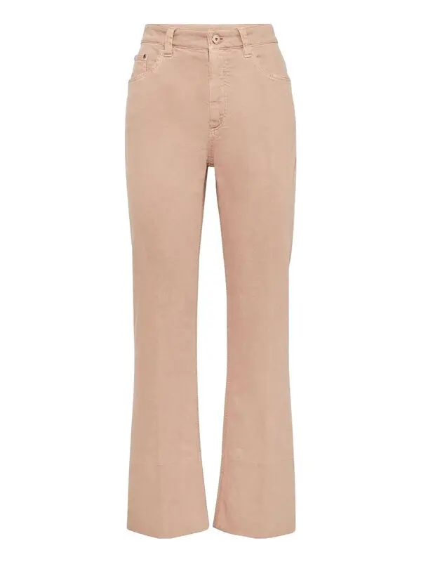 Brunello Cucinelli Garment-dyed Straight-leg Jeans - Neutrals