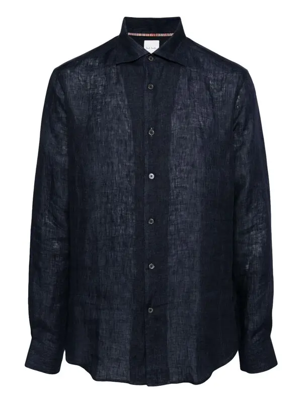 Paul Smith Long-sleeve Linen Shirt - Blue