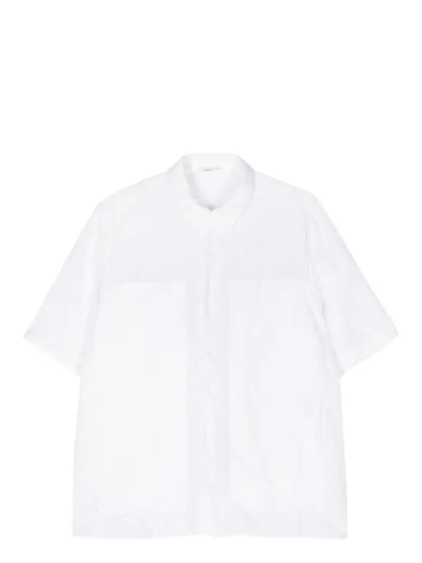 Transit Decorative-stitching Shortsleeve Shirt - White