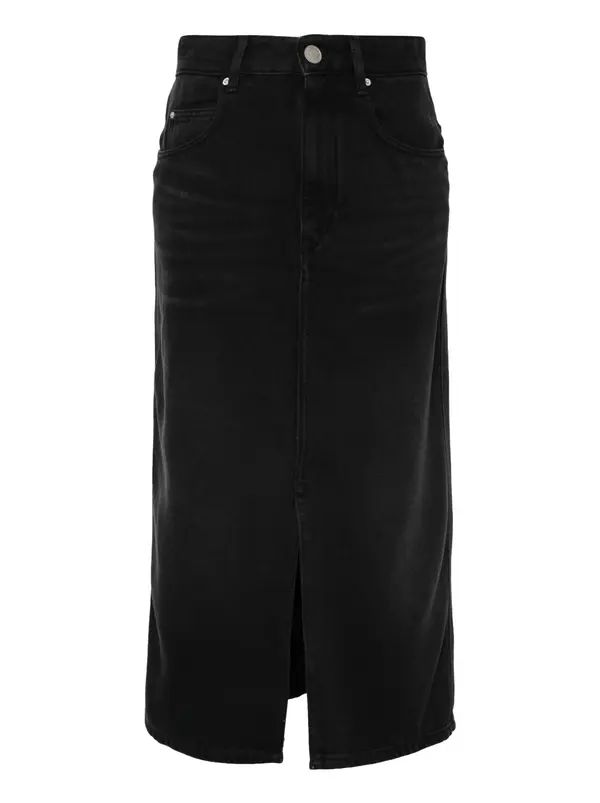 Isabel Marant Tilauria Denim Midi Skirt - Black