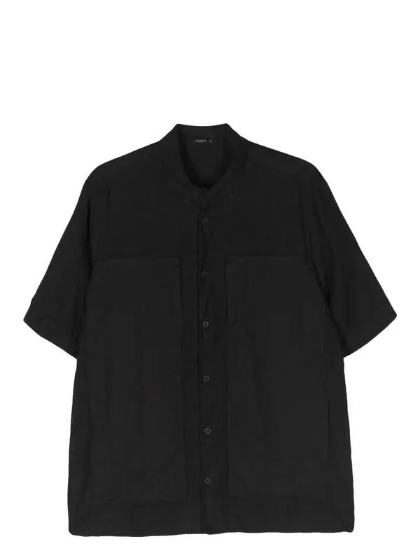 Transit Decorative-stitching Shortsleeve Shirt - Black