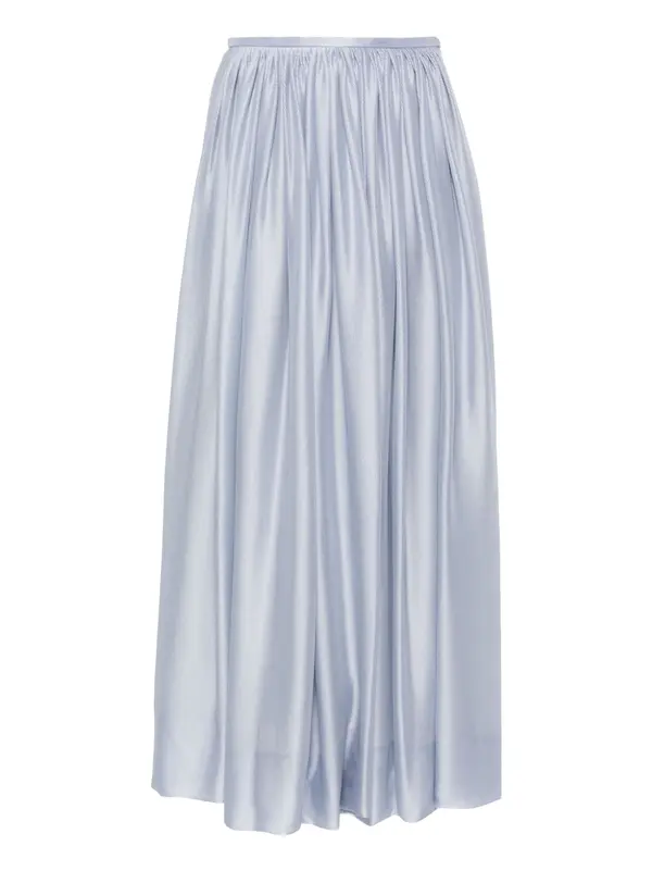 Giorgio Armani Silk Maxi Skirt - Blue