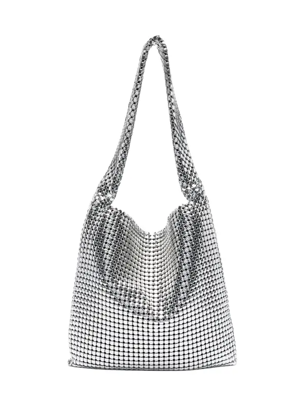 Rabanne Pixel Tote Bag - Silver