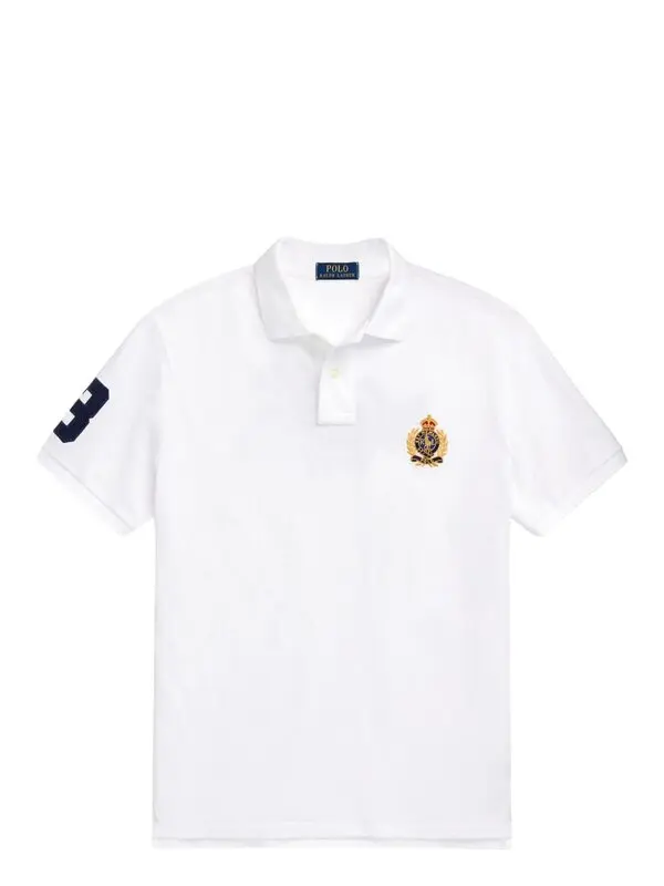 Polo Ralph Lauren Triple Pony-embroidered Cotton Polo Shirt - White