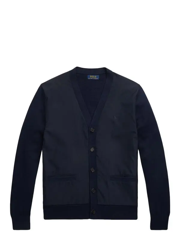 Polo Ralph Lauren Contrast-panel Cardigan - Blue