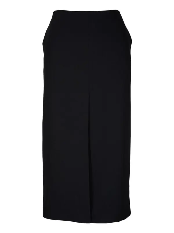 NILI LOTAN Virgin Wool Midi Skirt - Black