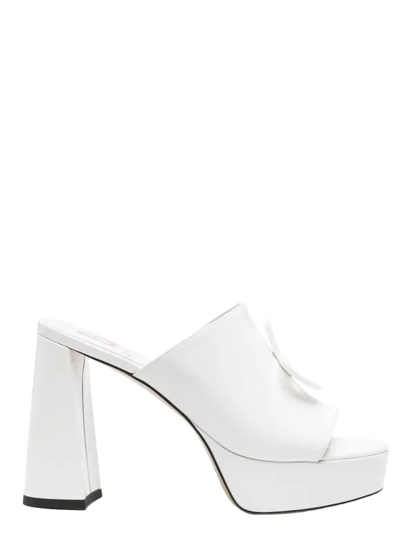 Patou X Bettina Vermillon Anitta 110mm Mules - White