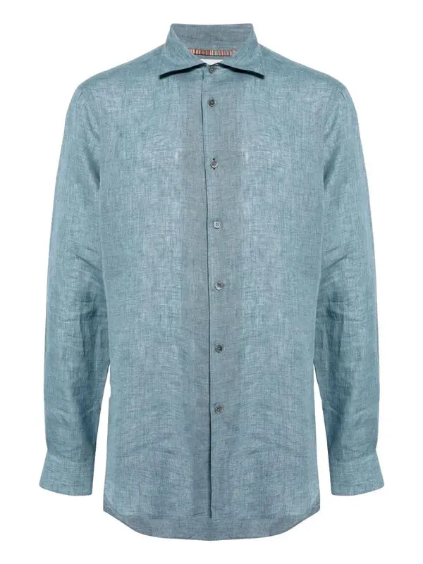 Paul Smith Long-sleeve Linen Shirt - Blue