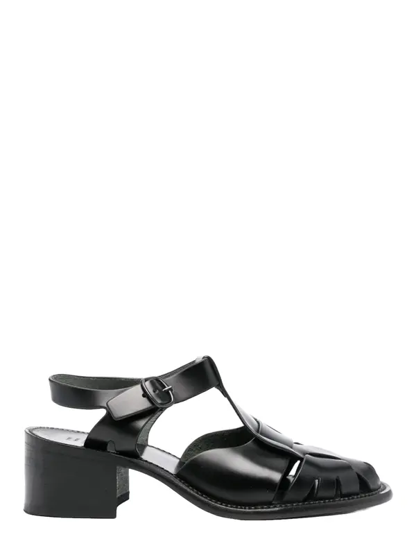 Hereu Pesca 60mm Leather Sandals - Black