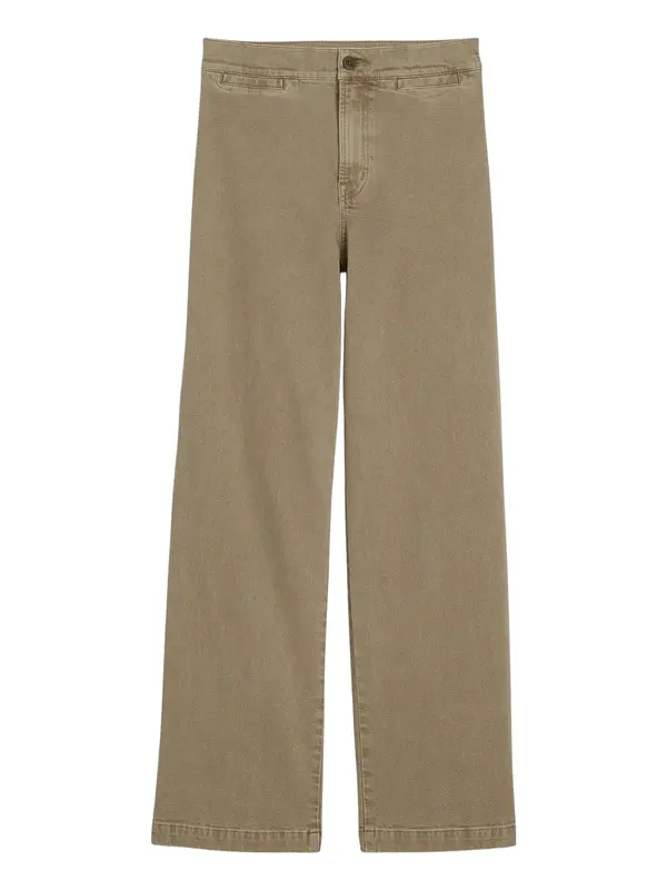 Madewell Emmett Wide-leg Cropped Pants - Drill Khaki