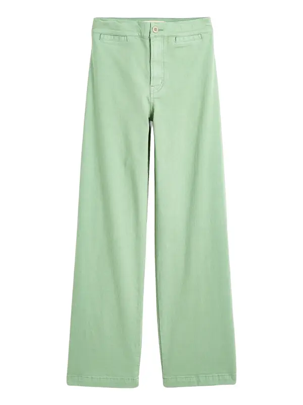 Madewell Emmett Wide-leg Cropped Pants - Pistachio