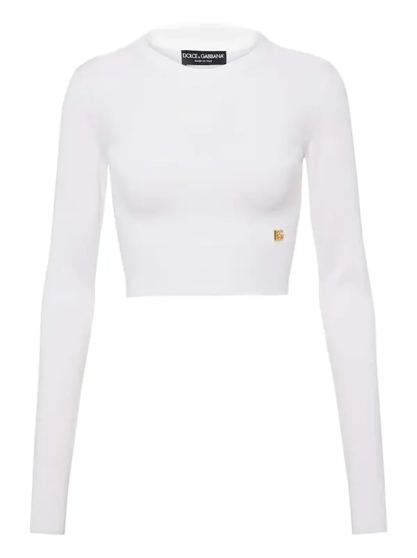Dolce & Gabbana Silk-blend Sweater - White