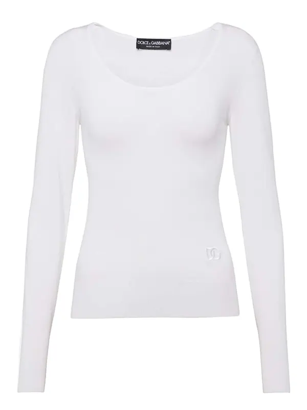 Dolce & Gabbana Silk-blend Sweater - White