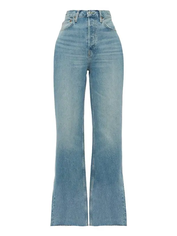 RE/DONE High-rise Wide-leg Jeans - Blue