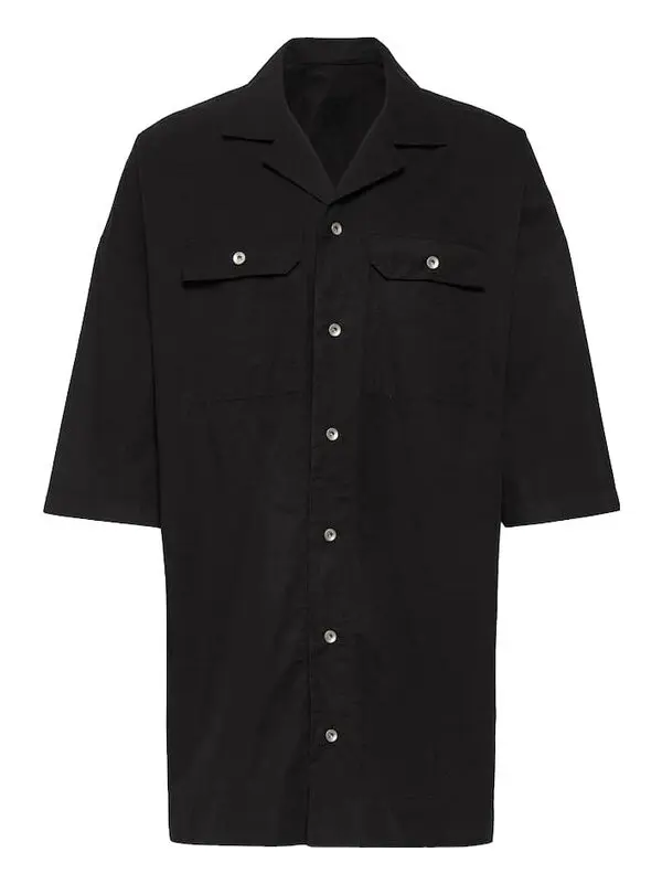 Rick Owens Tommy Oversized Denim Shirt - Black
