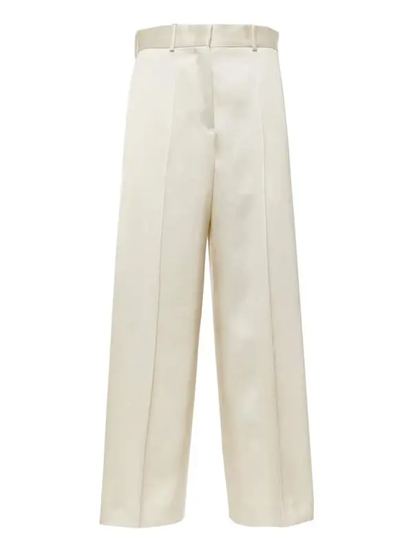 JIL SANDER Satin Wide-leg Pants - Beige