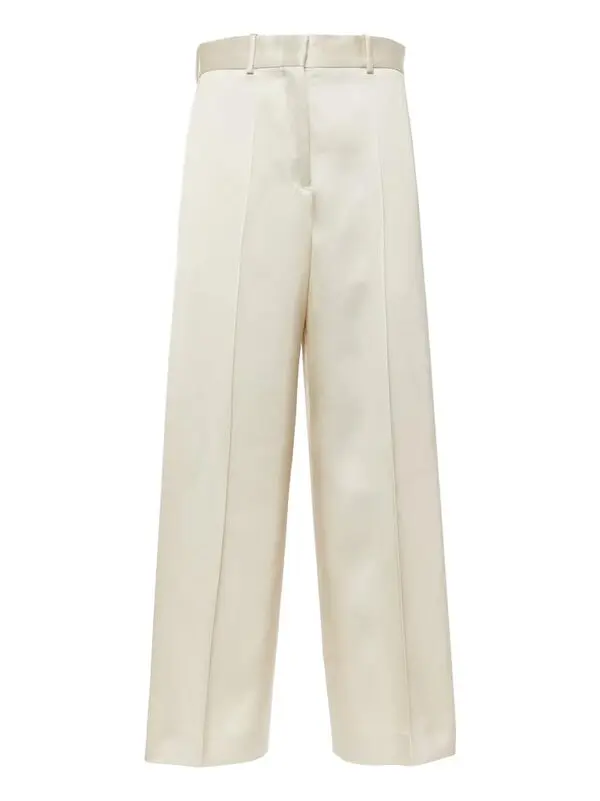 JIL SANDER Satin Wide-leg Pants - Beige