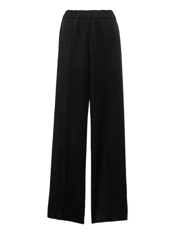 JIL SANDER Satin Wide-leg Pants - Black