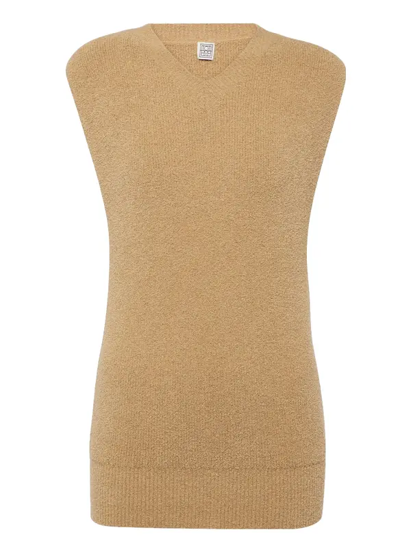 TOTEME Cotton-blend Terry Sweater Vest - Beige