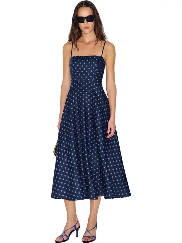 REFORMATION Monette Linen Dress - Blue