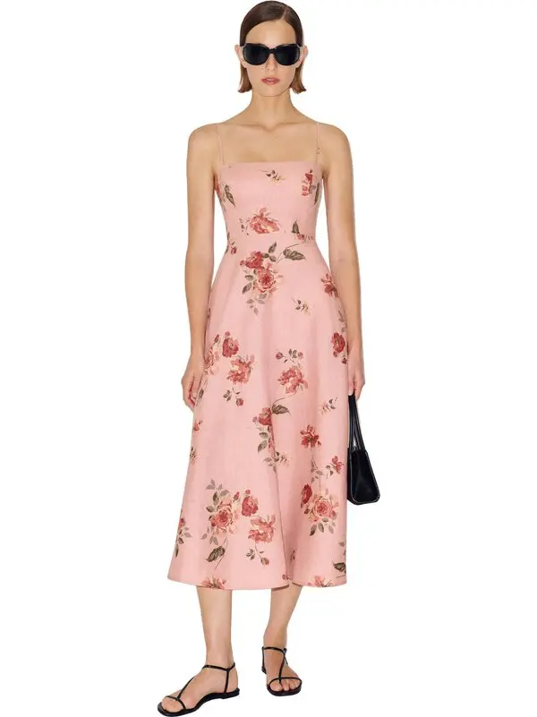 REFORMATION Monette Linen Dress - Secret