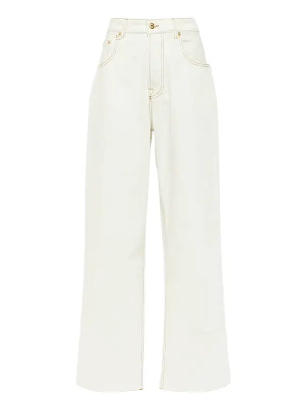 Jacquemus Le De-nîmes Wide-leg Jeans - White