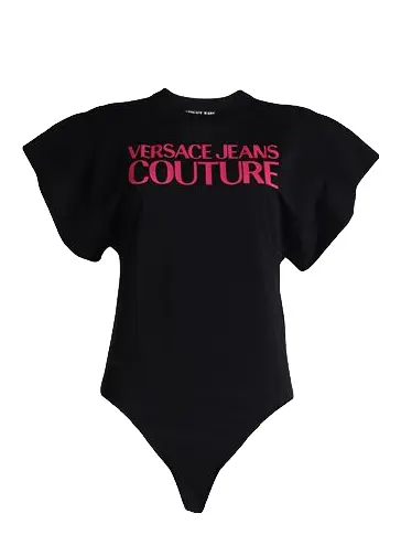 Versace Bodysuit In Cotton Jersey - Black