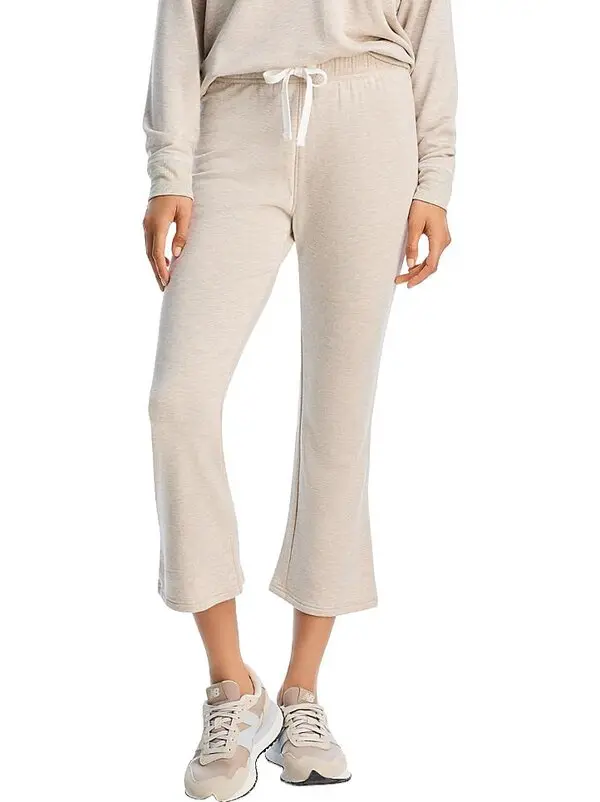 Splits59 Brooks Cropped Flare Sweatpants - Heather Oatmeal